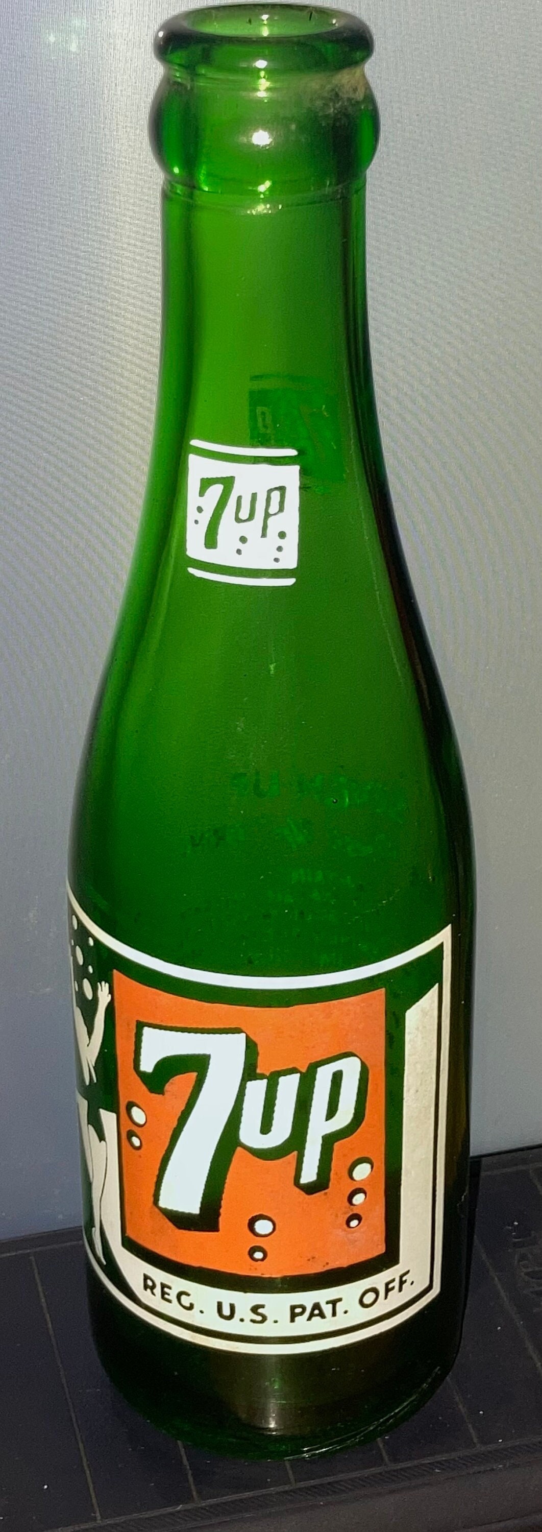 Vintage 1953 7up Soda Pop Bottle; Swimsuit Bubble Girl; Fresh up ...