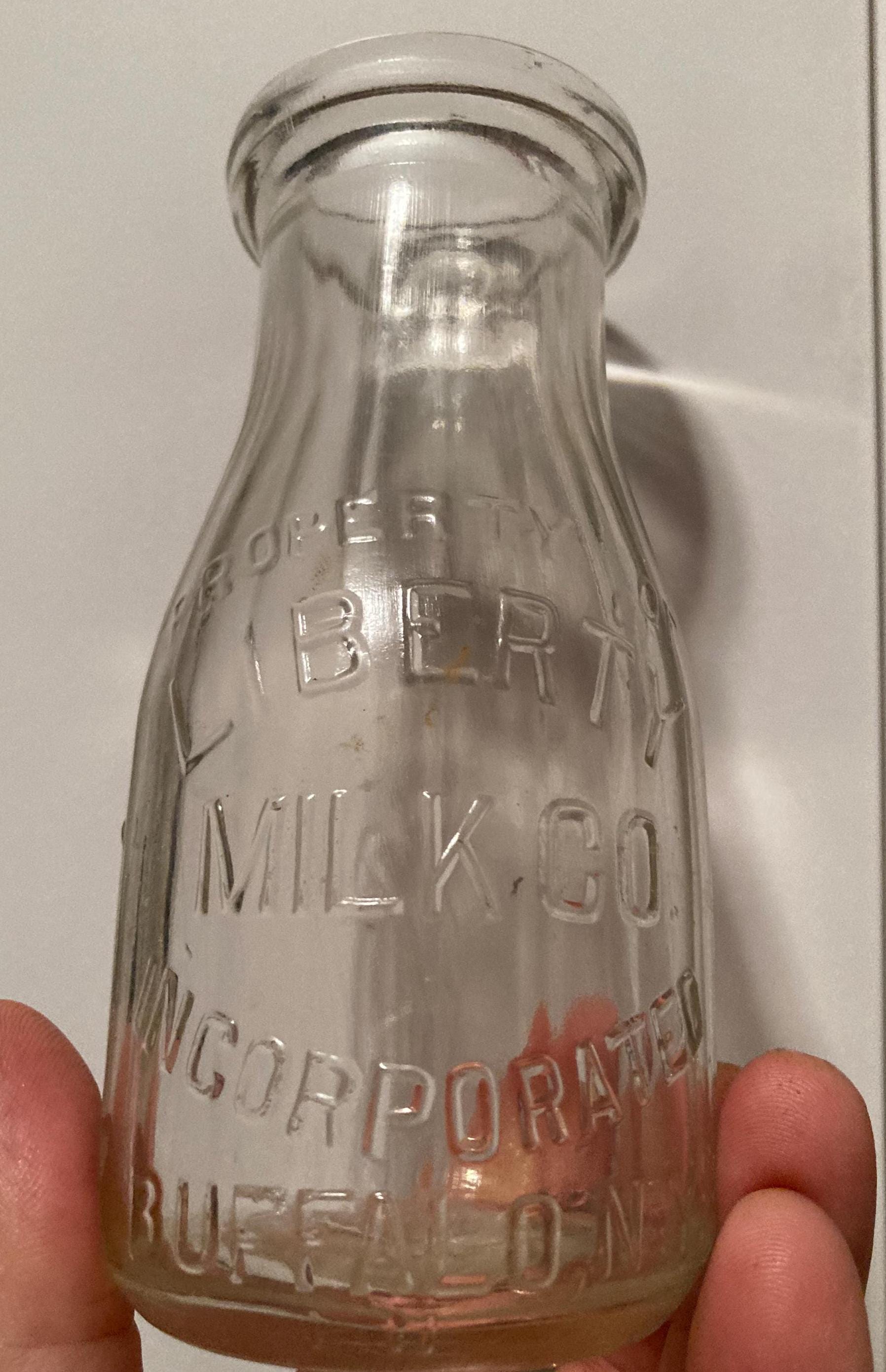 Original 1927 Liberty Milk Co. Bottle, Buffalo NY; Statue of Liberty ...