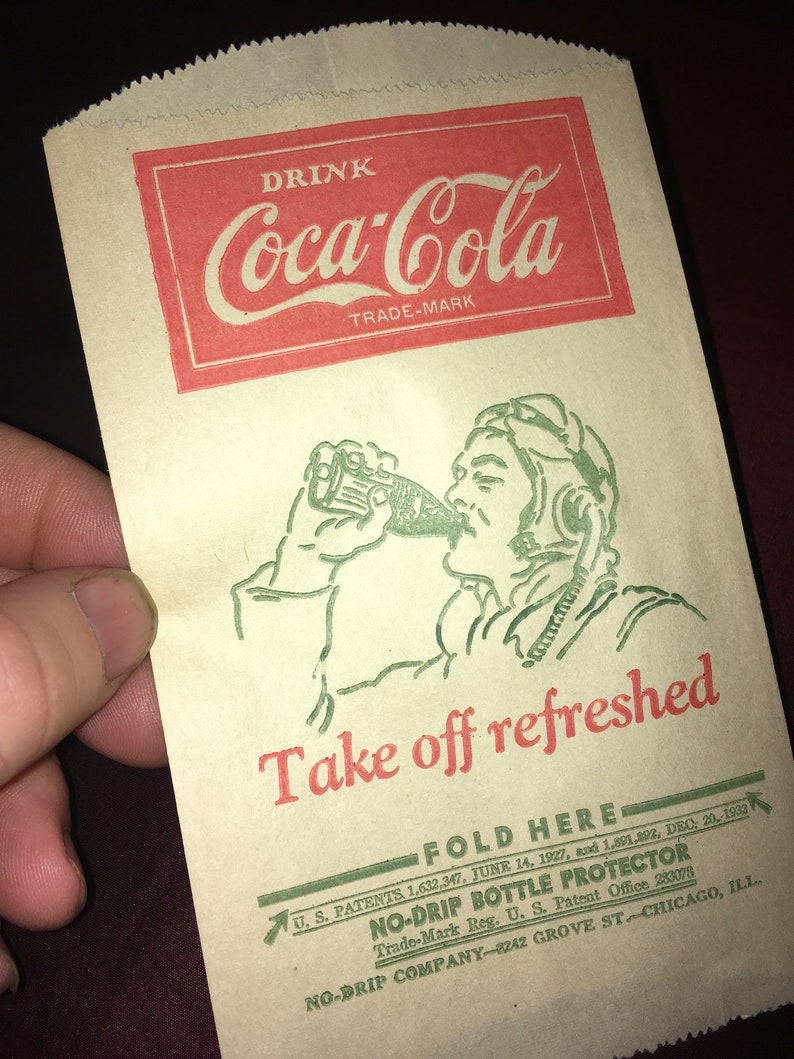 Vintage Coca Cola Dry Server Bottle Drip Protector Sleeve Featuring ...