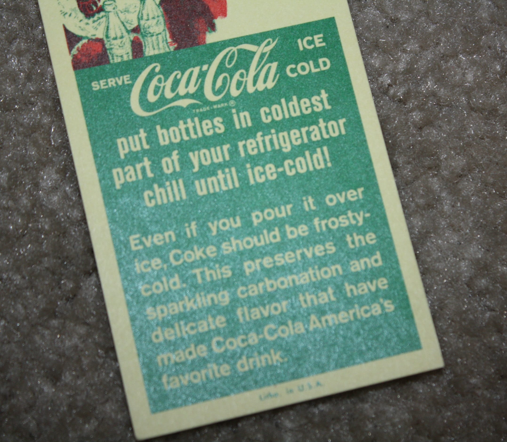 Vintage Late 1950s Coca Cola Carton Advertising Insert; NOS Coke 6 Pack ...