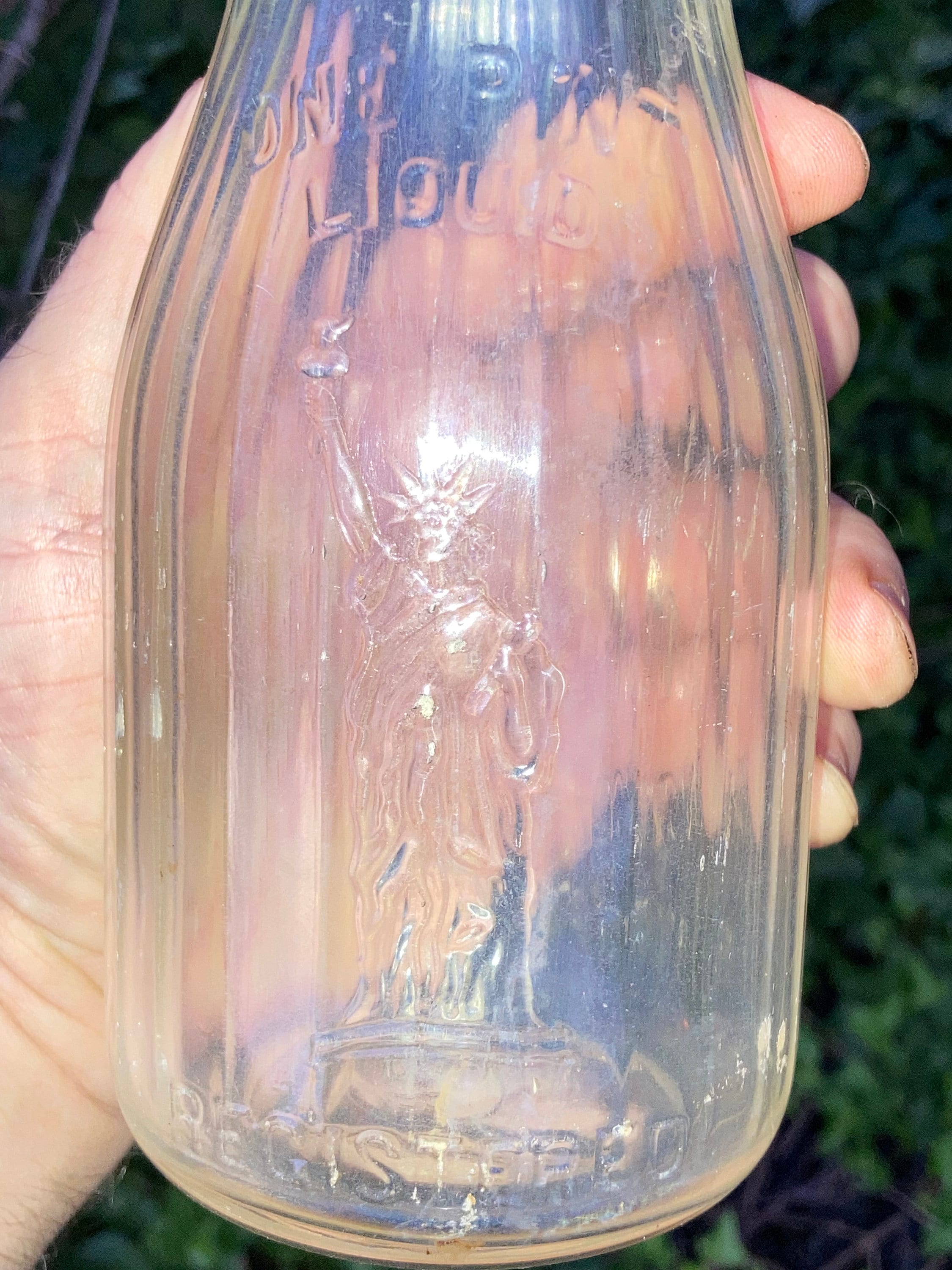 Original 1926 Liberty Milk Co. Bottle, Buffalo NY; Statue of Liberty ...
