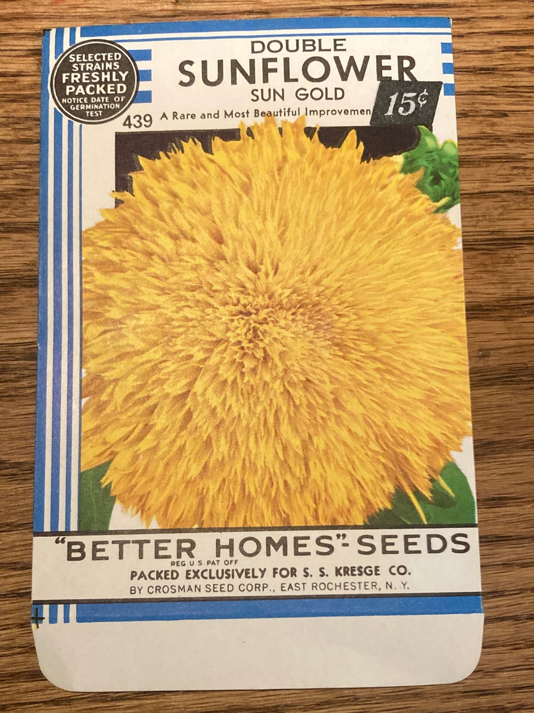 1930s Sunflower Seed Packet, Better Homes Seeds, Kresge Co. NOS - Etsy