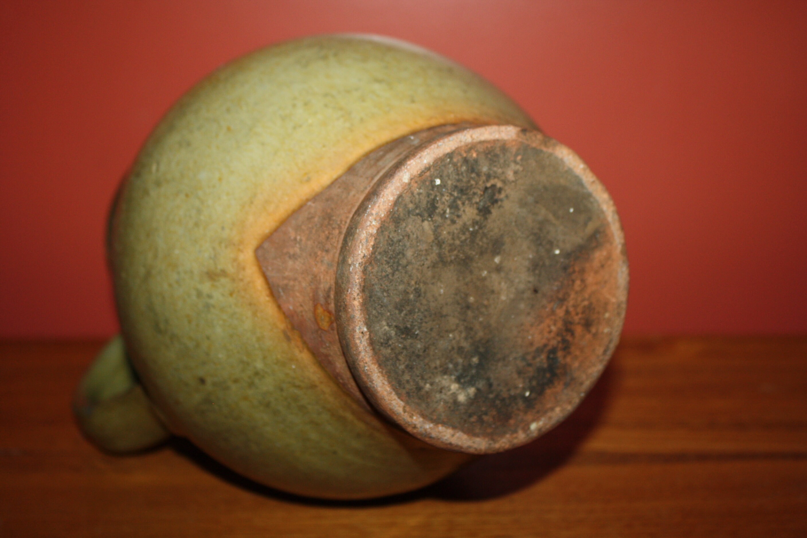 Antique Country Primitive Folk Pottery Mottled Redware Pitcher 19th ...