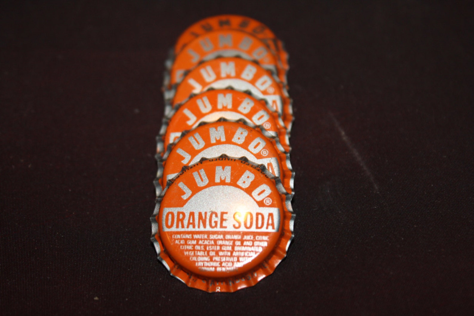 Lot of 6 Vintage JUMBO ORANGE SODA Bottle Caps Unused Double - Etsy