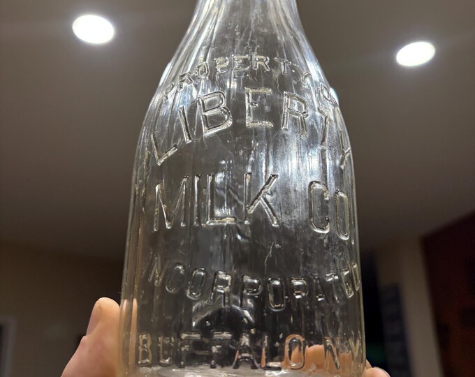 Original 1927 Liberty Milk Co. Bottle, Buffalo NY; Statue of Liberty ...