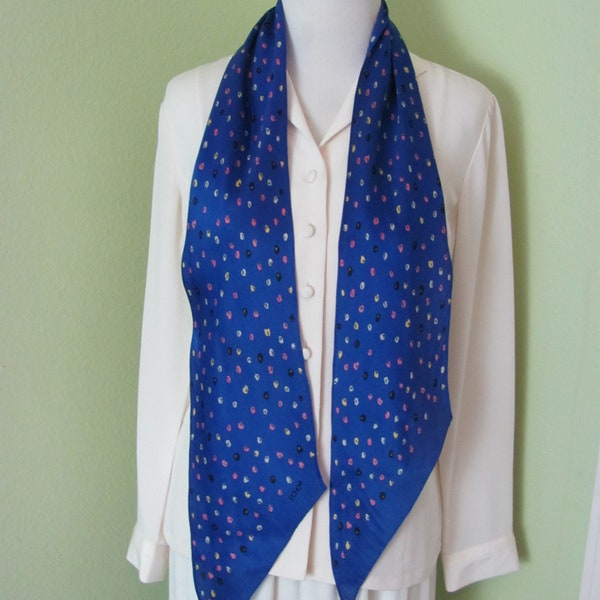 Blue Skinny Scarf - Etsy
