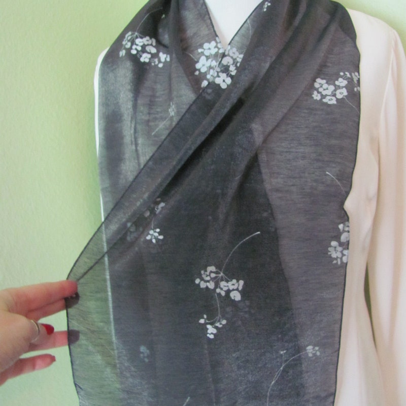 Grey Scarf - Etsy
