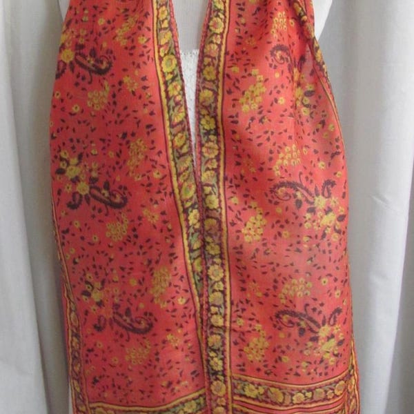 Indian Silk Scarf - Etsy