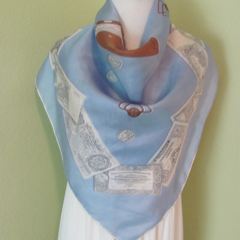Blue Silk Scarf - Etsy