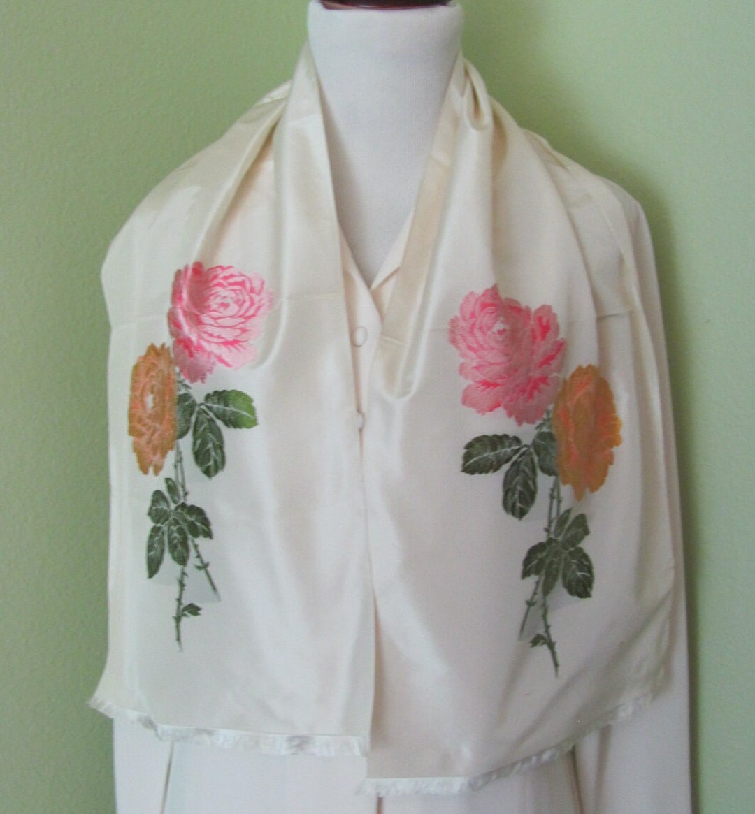 Denise Francelle // Vintage Made in France Beautiful off White Jacquard ...