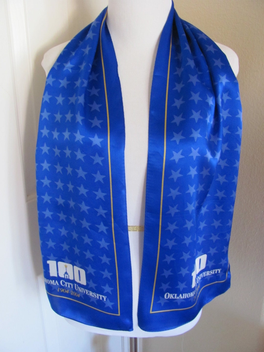 SALE Beautiful Royal Blue Oklahoma City OCU University Silk Scarf - 11 ...