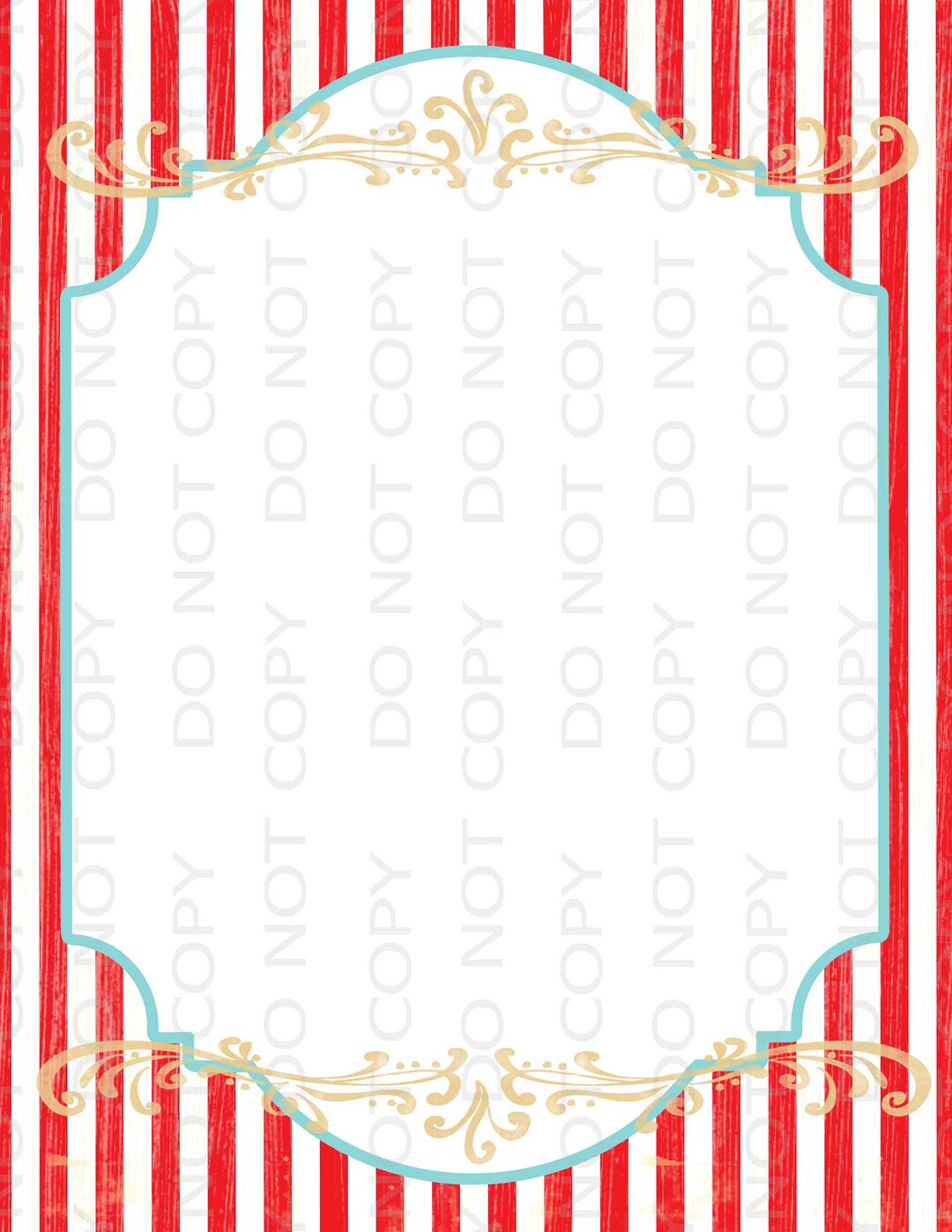 Printable DIY Vintage Circus Sign - BLANK 8.5" X 11" INSTANT Download ...