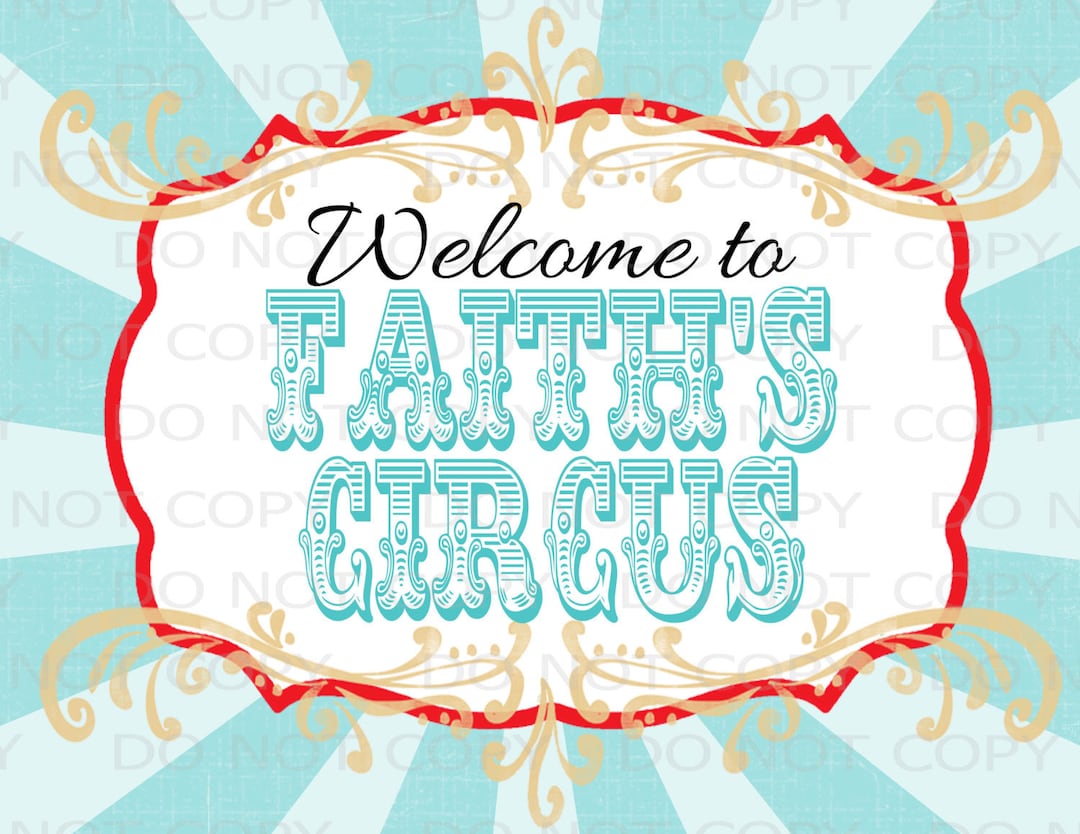 Printable DIY Vintage Circus Welcome to the Circus Sign - 20"x16" - Etsy