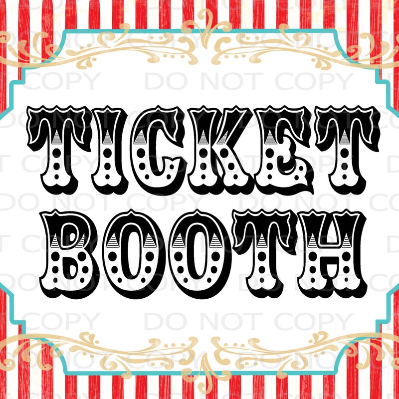 Ticket Booth Sign - Etsy