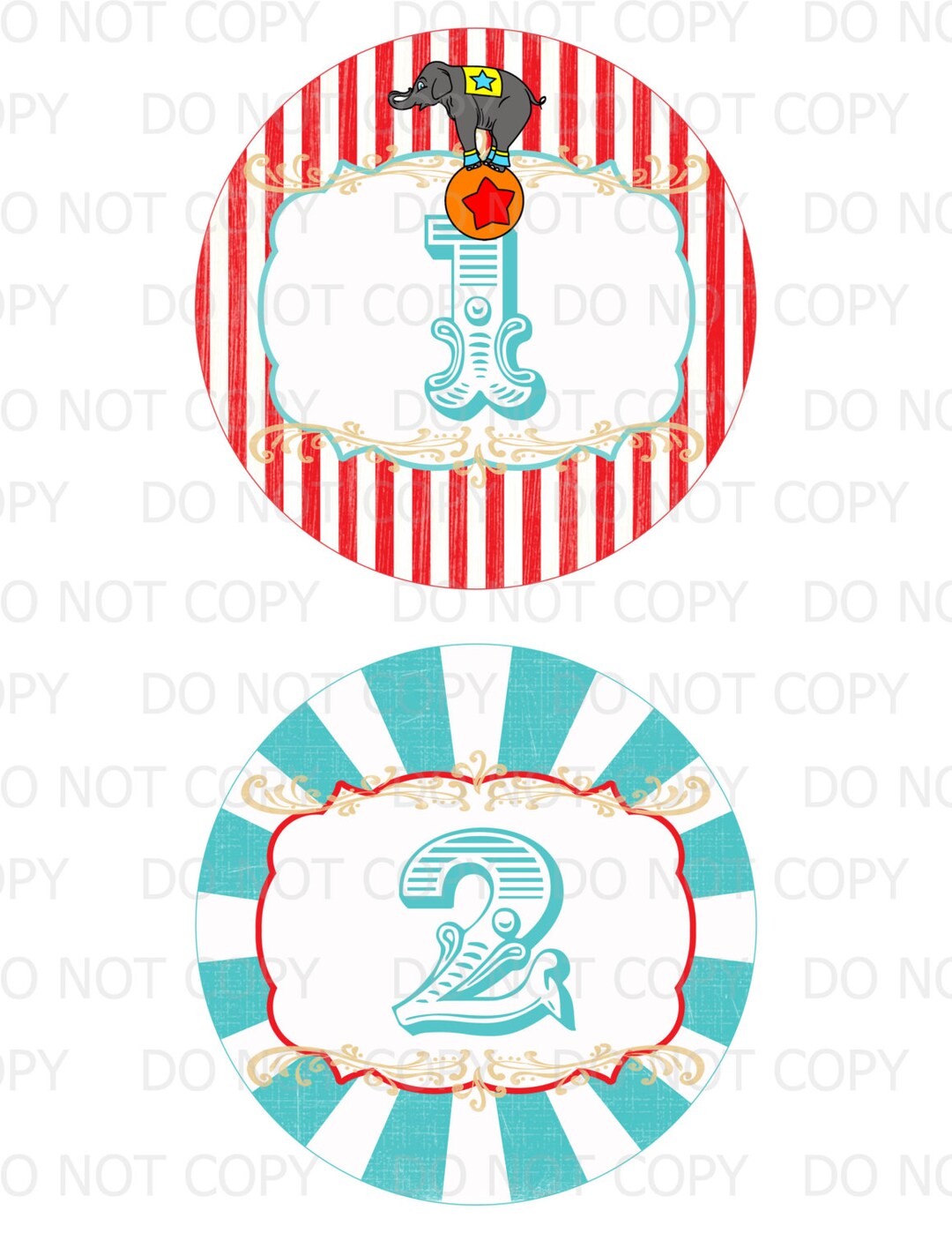Printable Diy Vintage Circus Table Numbers 1 Through 16 INSTANT ...