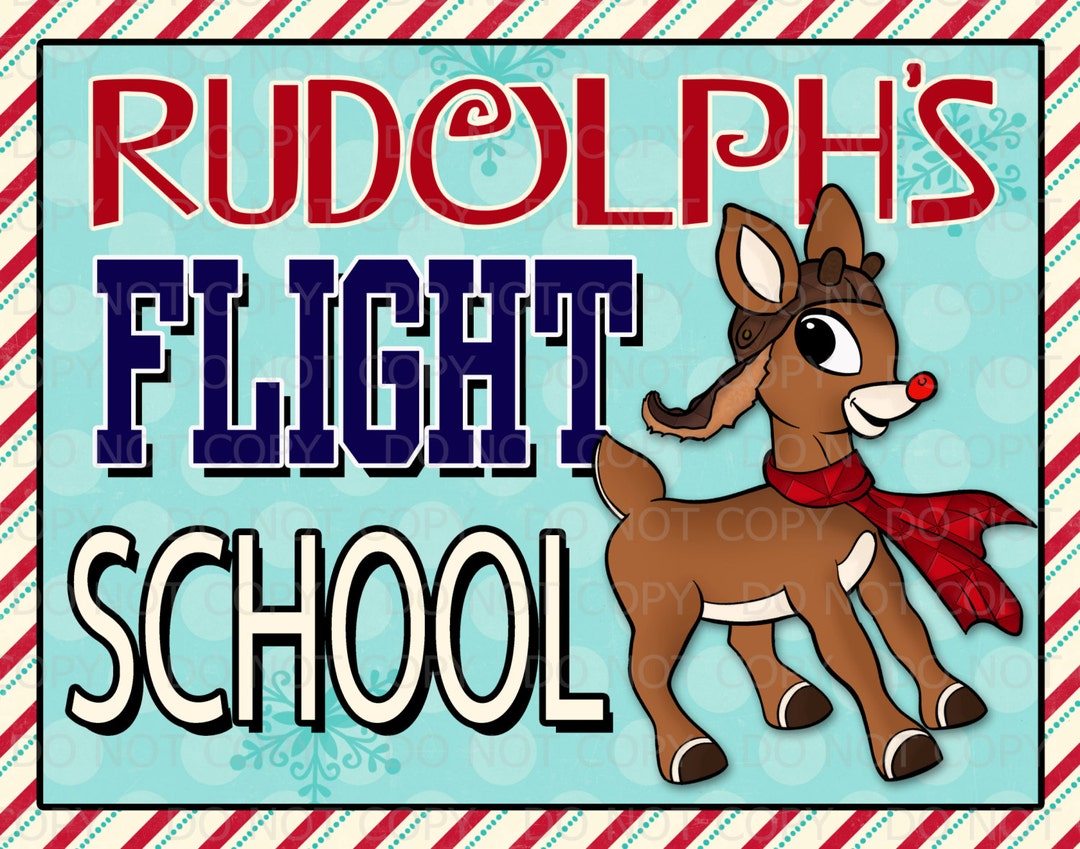 Printable Christmas Rudolph Inspired Wall Art Party Sign 11x14 INSTANT ...