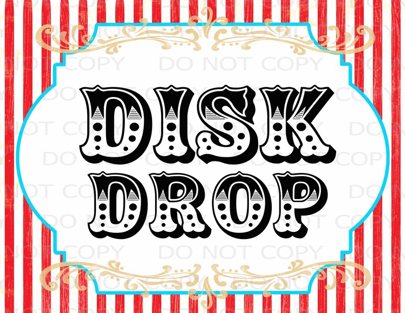 Printable DIY Vintage Circus Disk Drop Sign 8.5 X - Etsy