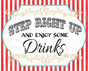 Printable DIY Vintage Circus Gifts Station Sign | Etsy