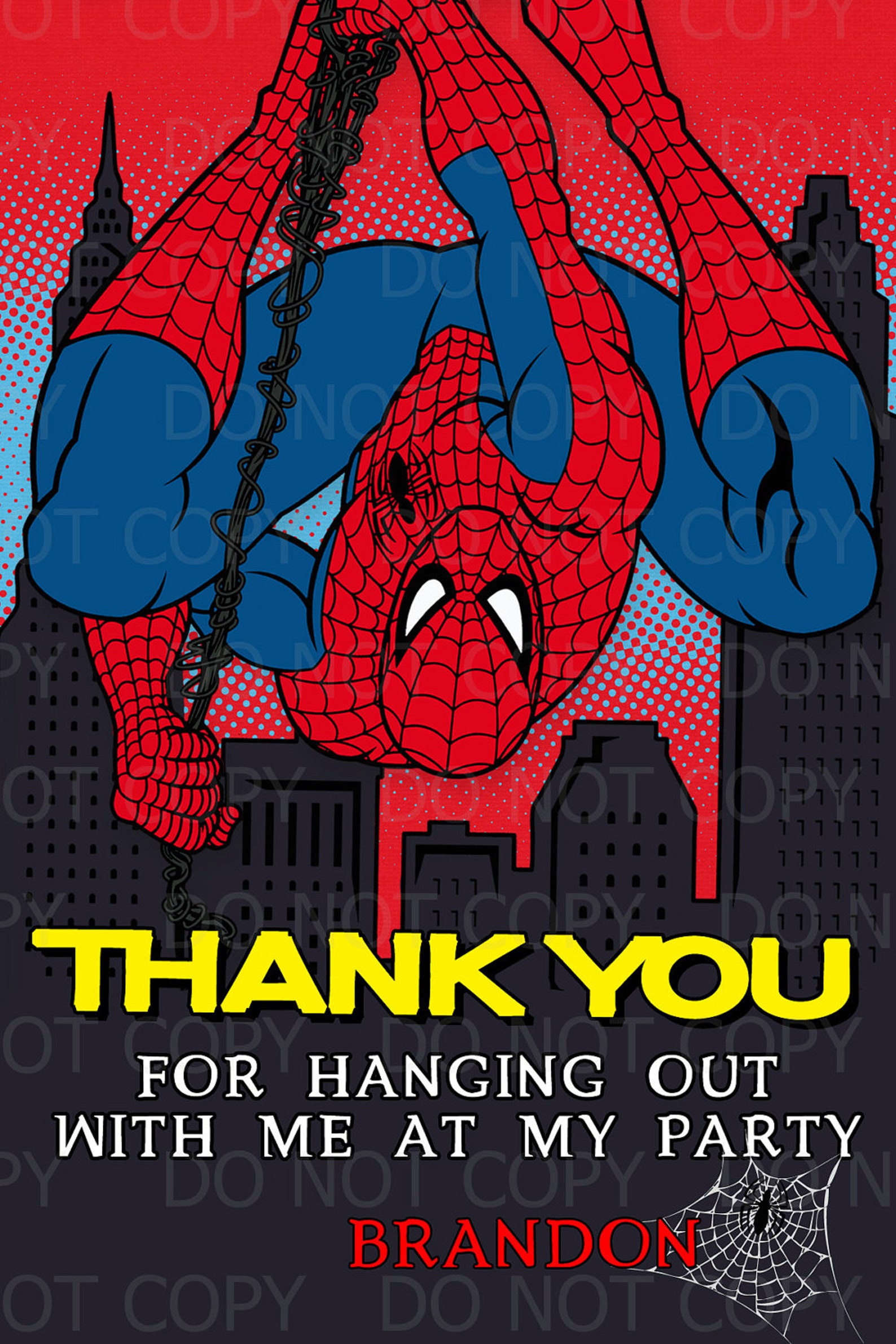 Printable DIY Personalized Super Hero Theme Thank You Card - Etsy