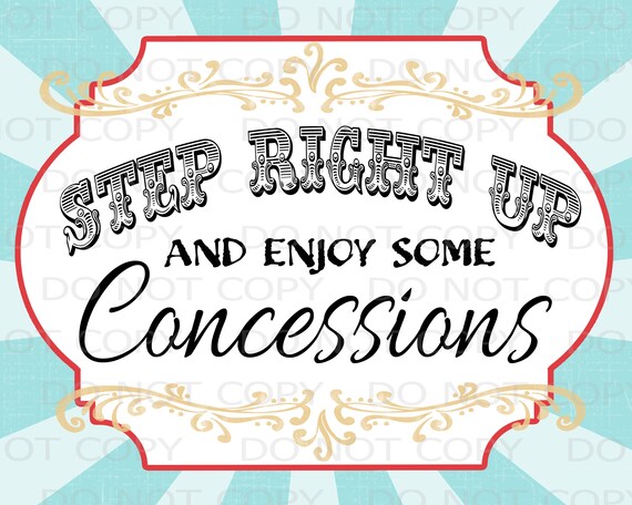 Printable Diy Vintage Circus Step Right UP Sign 11 X - Etsy
