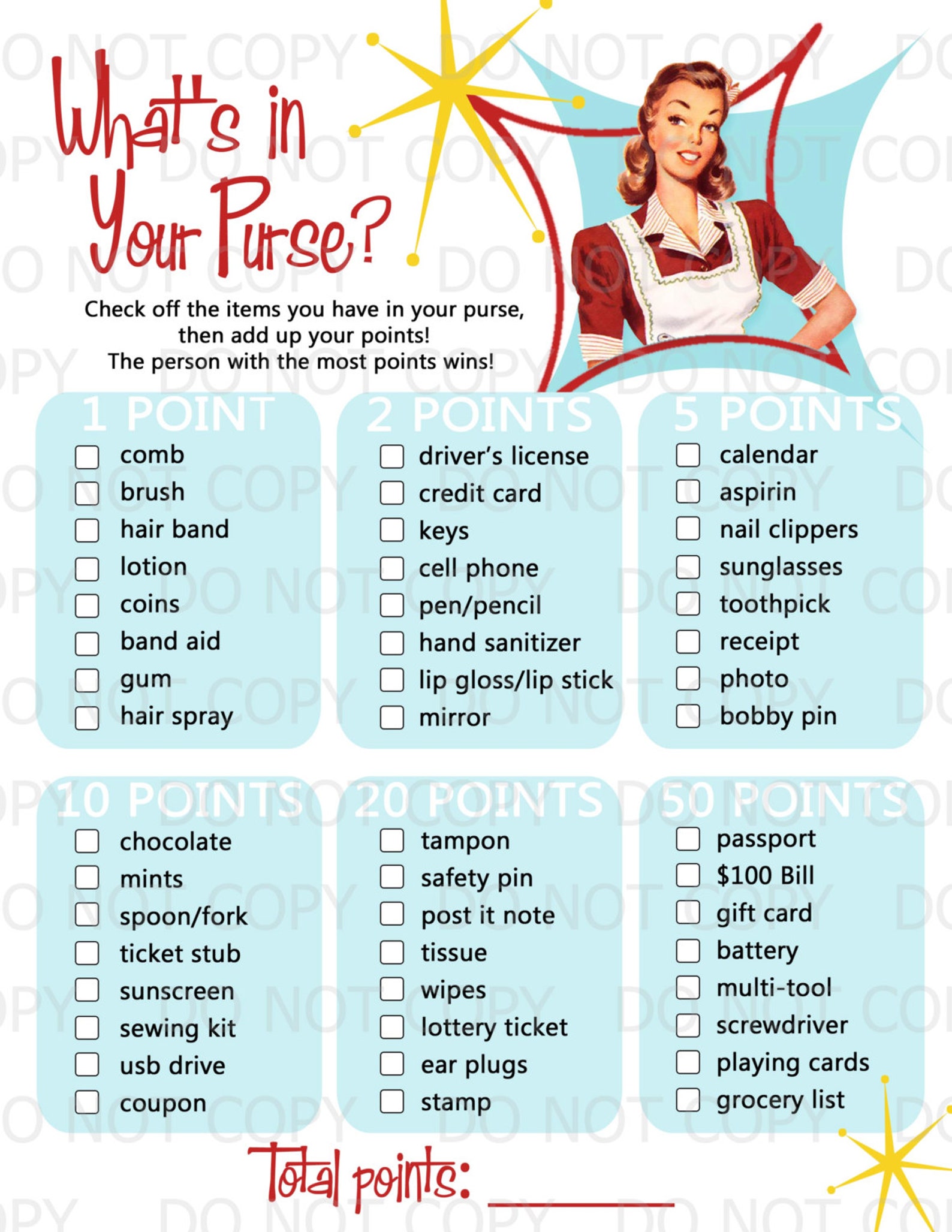 Printable Retro Housewife Themed Bridal Shower Game Etsy Canada