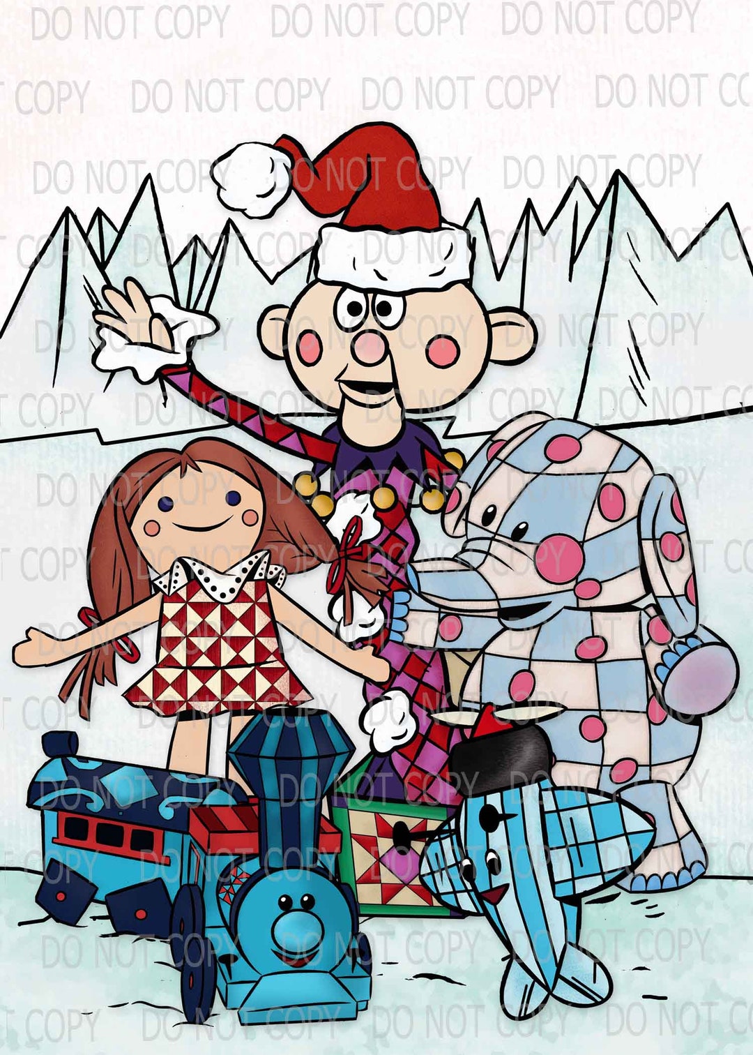 Printable Christmas Misfit Toys Rudolph Inspired Art 5x7 INSTANT ...