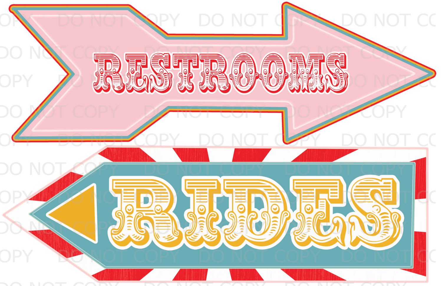 Printable DIY Circus Party Sign and Arrows - INSTANT DOWNLOAD - Etsy