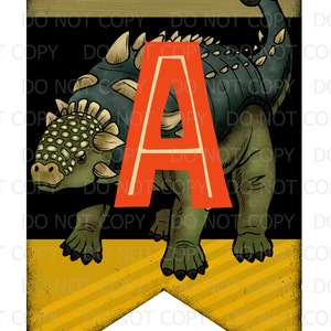 Printable DIY Dinosaur Theme Birthday Banner - Etsy