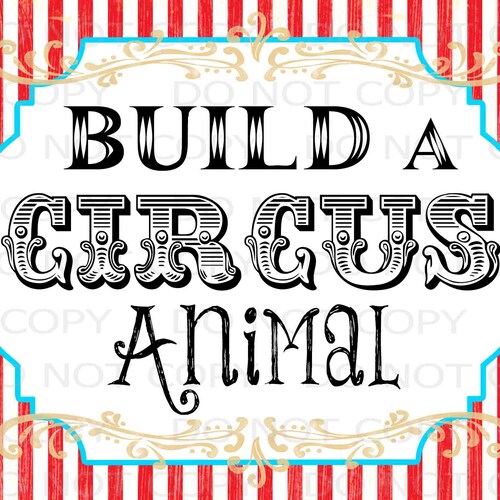 Printable DIY Vintage Circus Souvenier Sign 8.5 X - Etsy