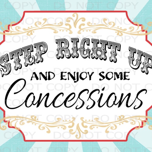 Printable DIY Vintage Circus Souvenier Sign 8.5 X - Etsy