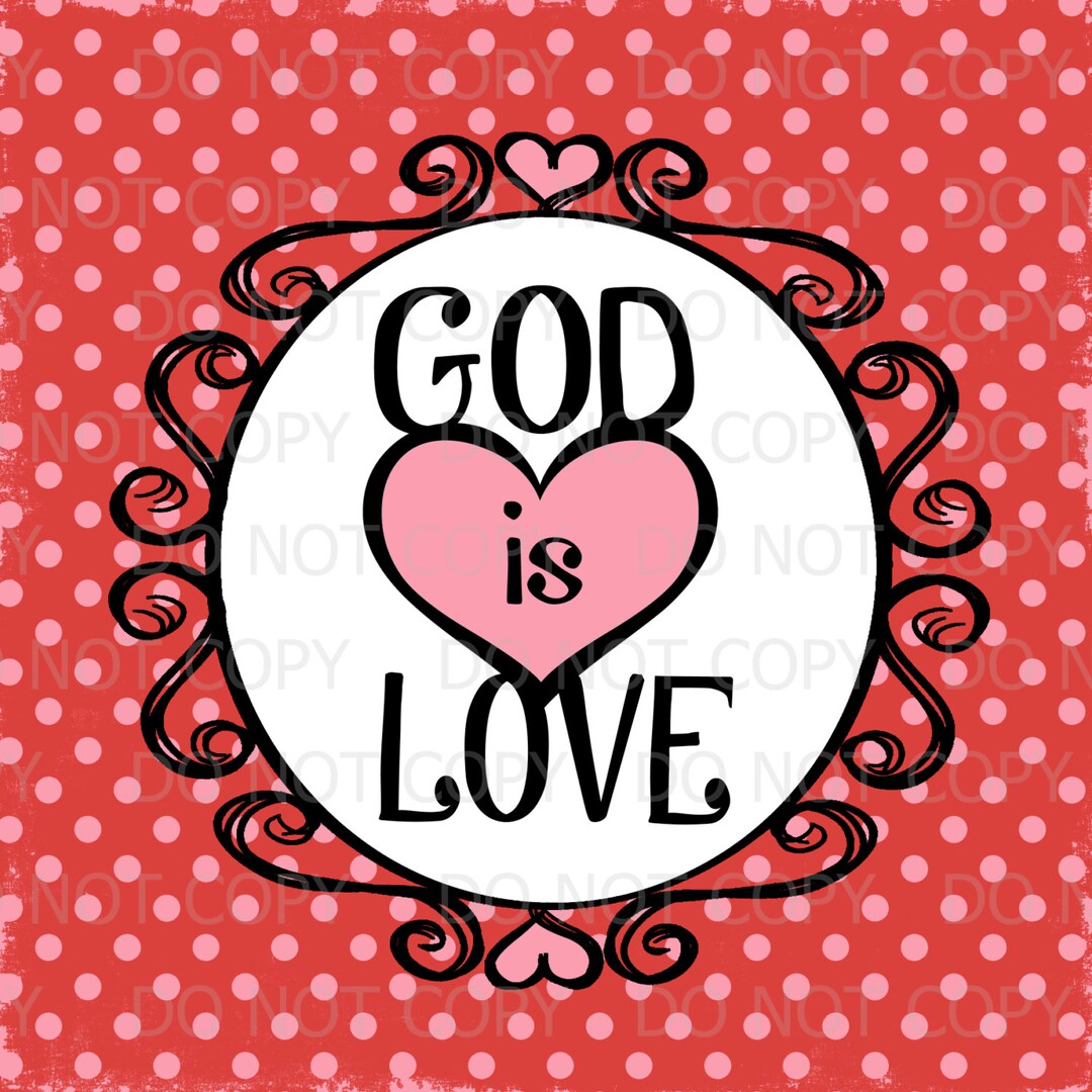 Printable Valentine's Day Party God is Love Religious Christian 12x12 ...