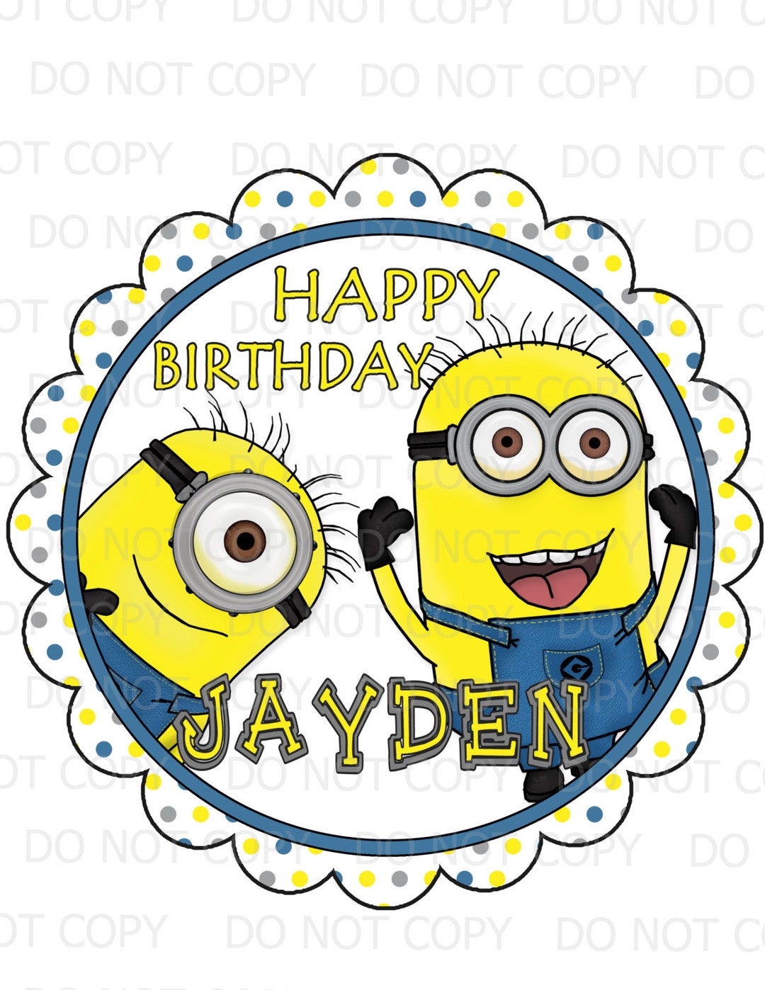 Printable DIY Personalized Minion Inspired Theme Birthday Party ...