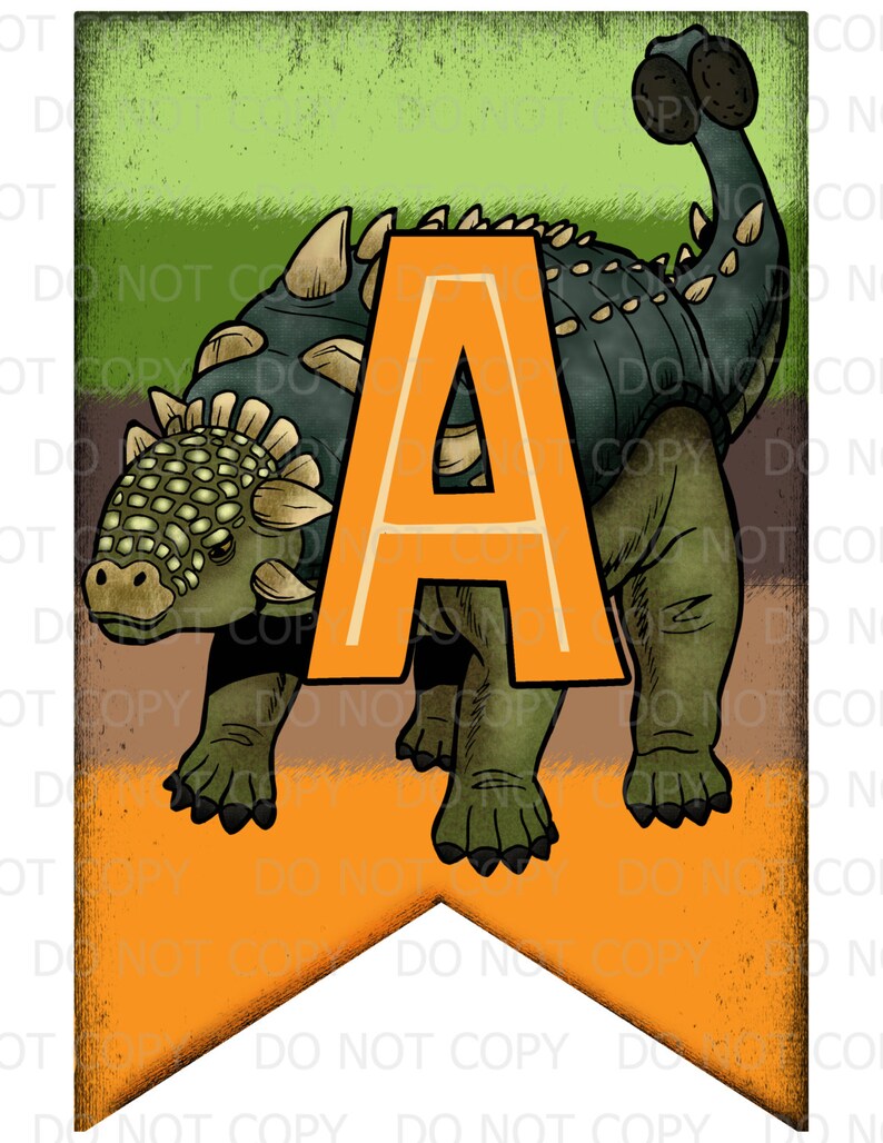 Printable DIY Dinosaur Theme Birthday Banner Alternate Color - Etsy Canada
