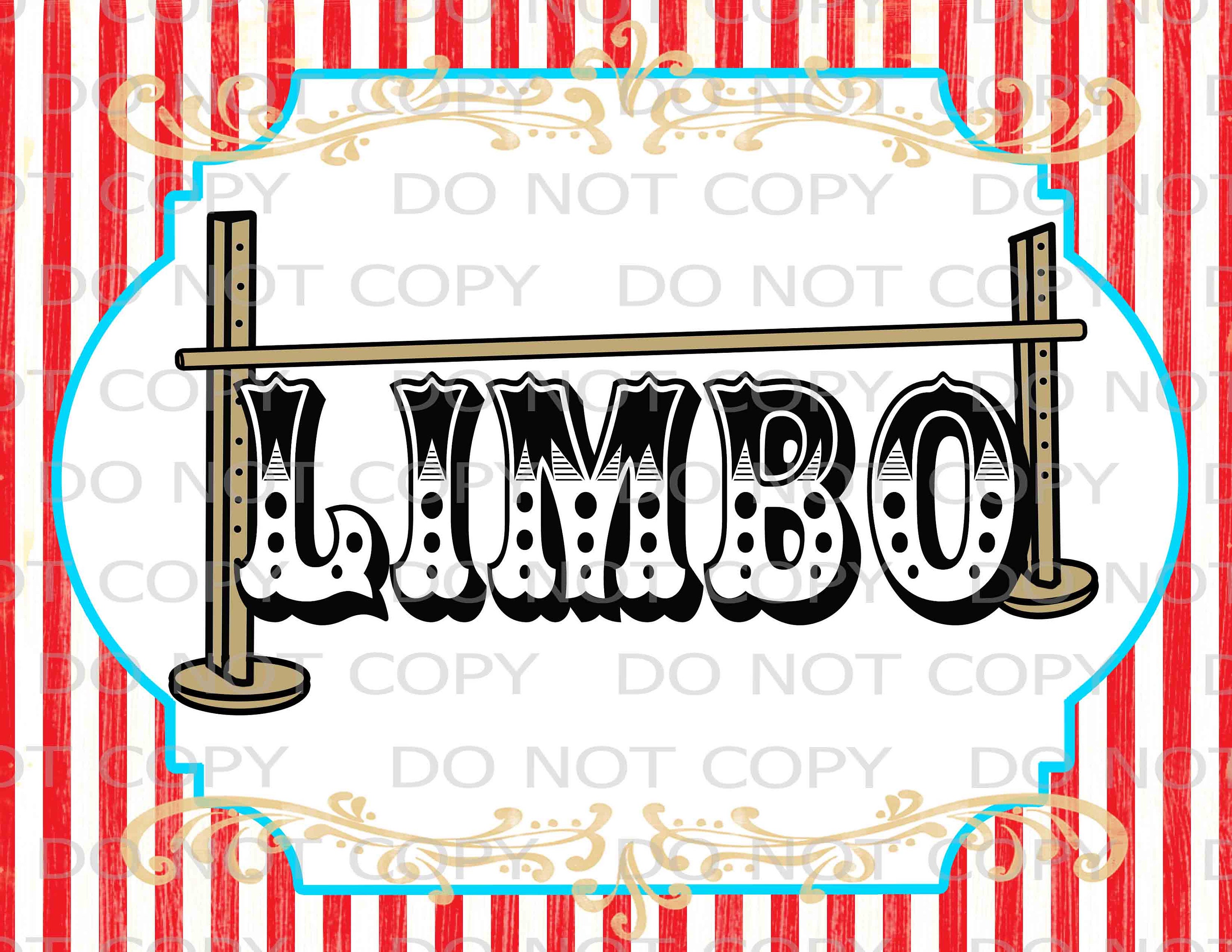 Printable DIY Vintage Circus Limbo Table Sign 8.5 X 11 INSTANT DOWNLOAD ...