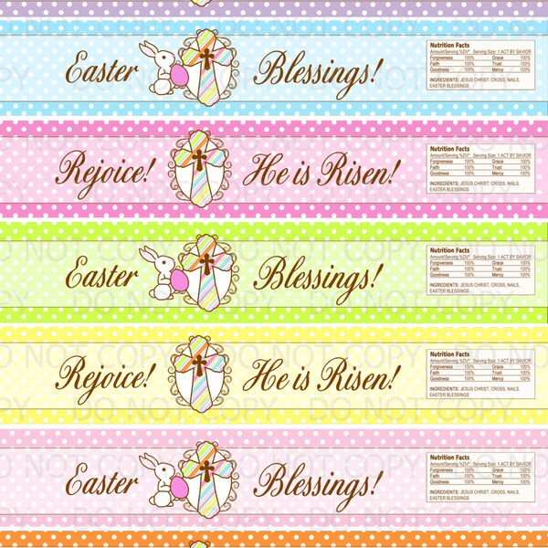 Printable He is Risen Water Bottle Labels - Etsy