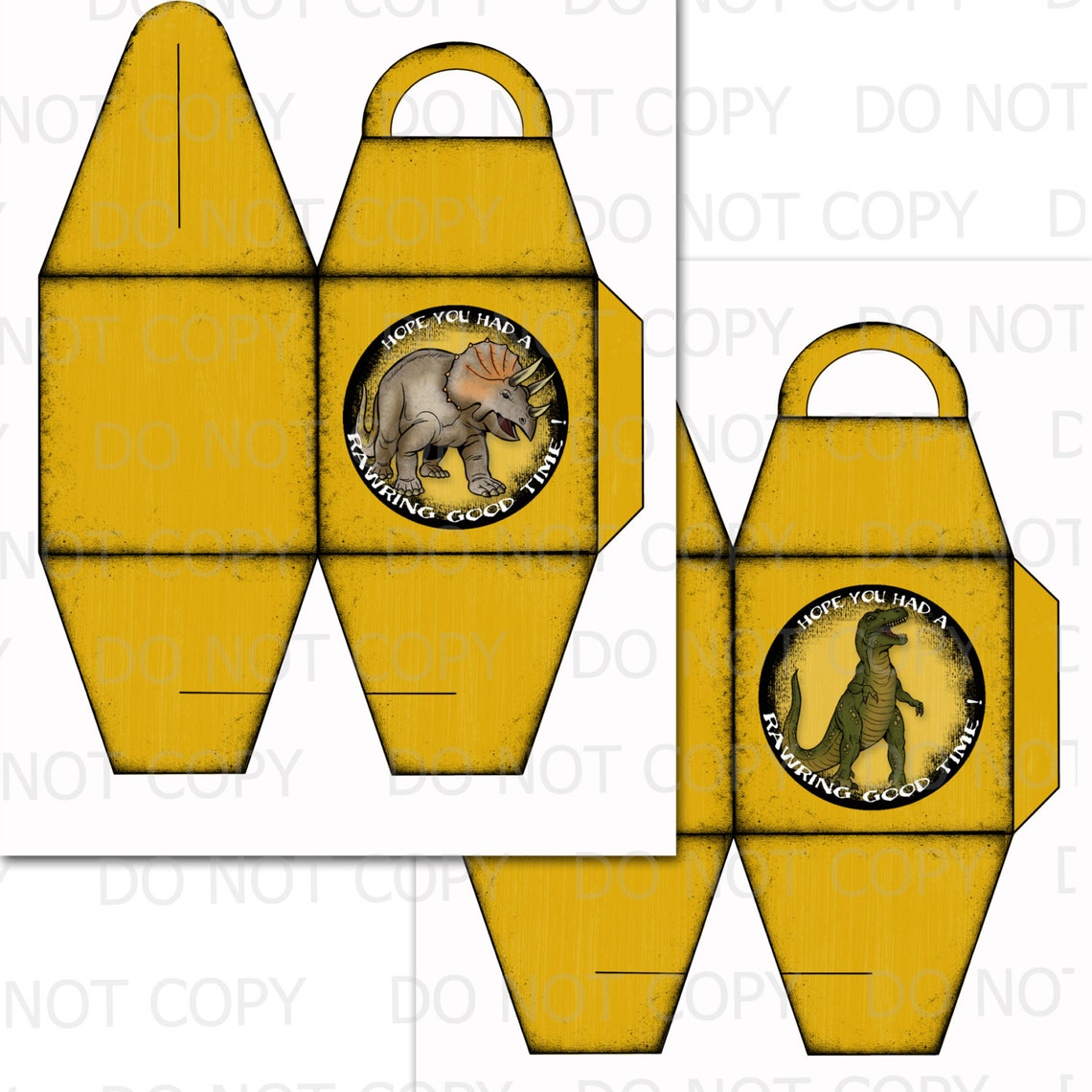 Printable DIY Dinosaur Theme Favor Boxes - Etsy Canada