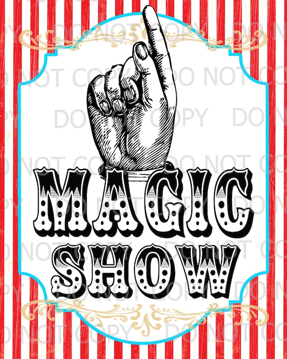 Printable DIY Vintage Circus Magic Show Sign - Etsy