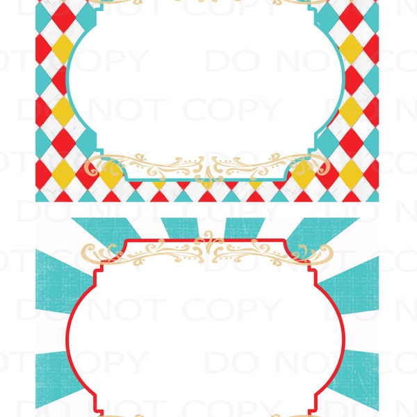Circus Labels - Etsy