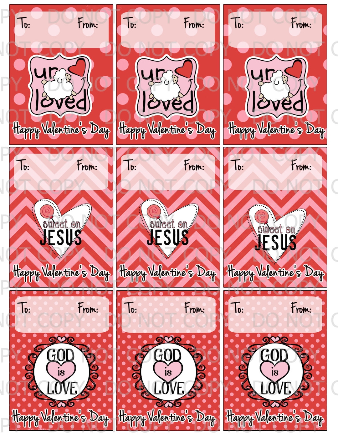 Printable Diy Christian Religious Theme Valentine Cards for Kids ...