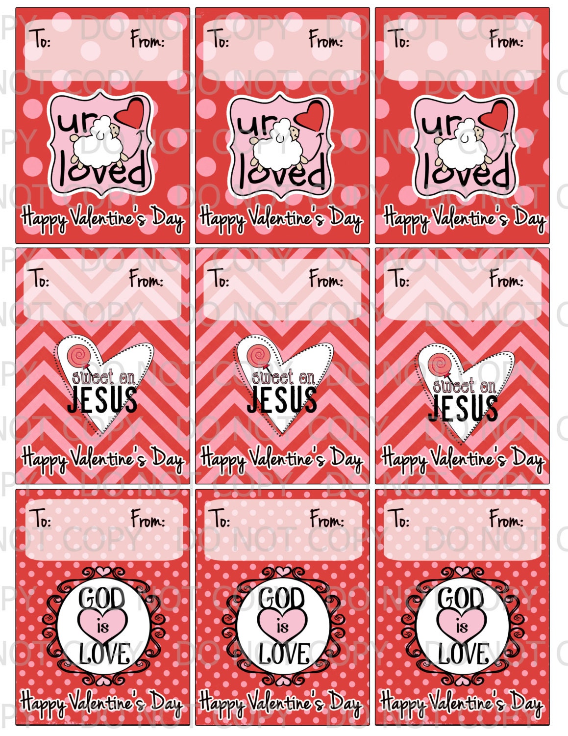 Printable Diy Christian Religious Theme Valentine Cards for Kids ...