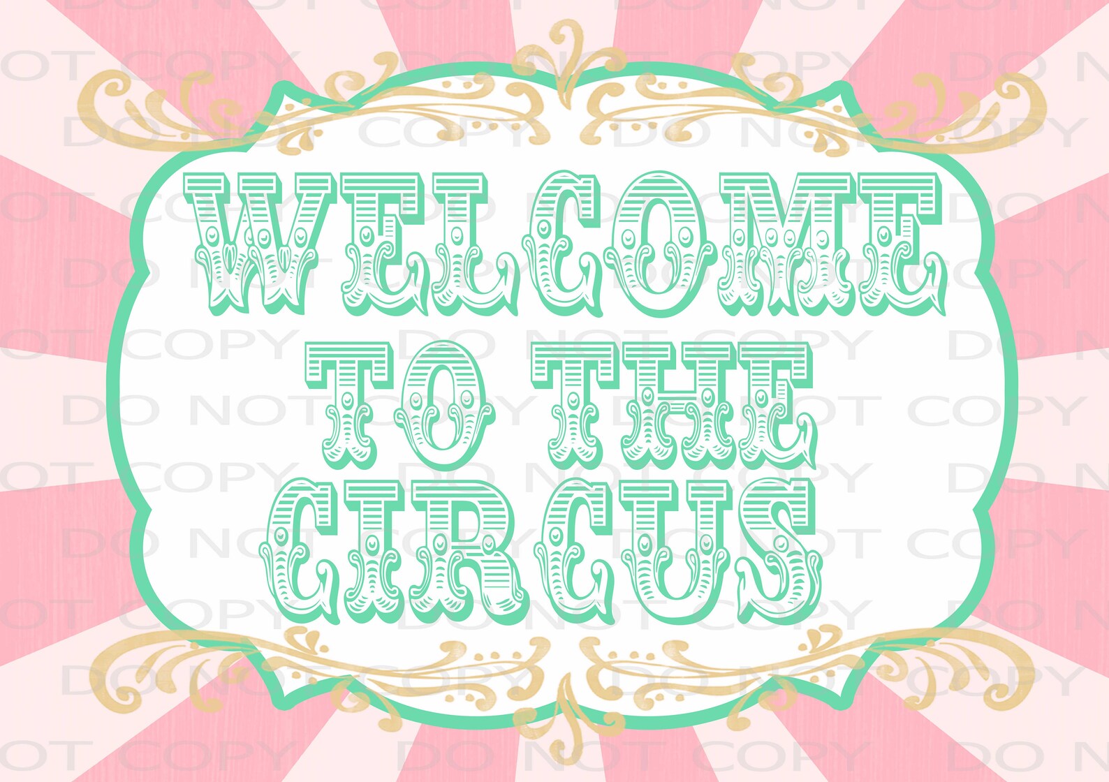 Printable DIY Welcome to the Circus Poster A2 Size - INSTANT DOWNLOAD ...
