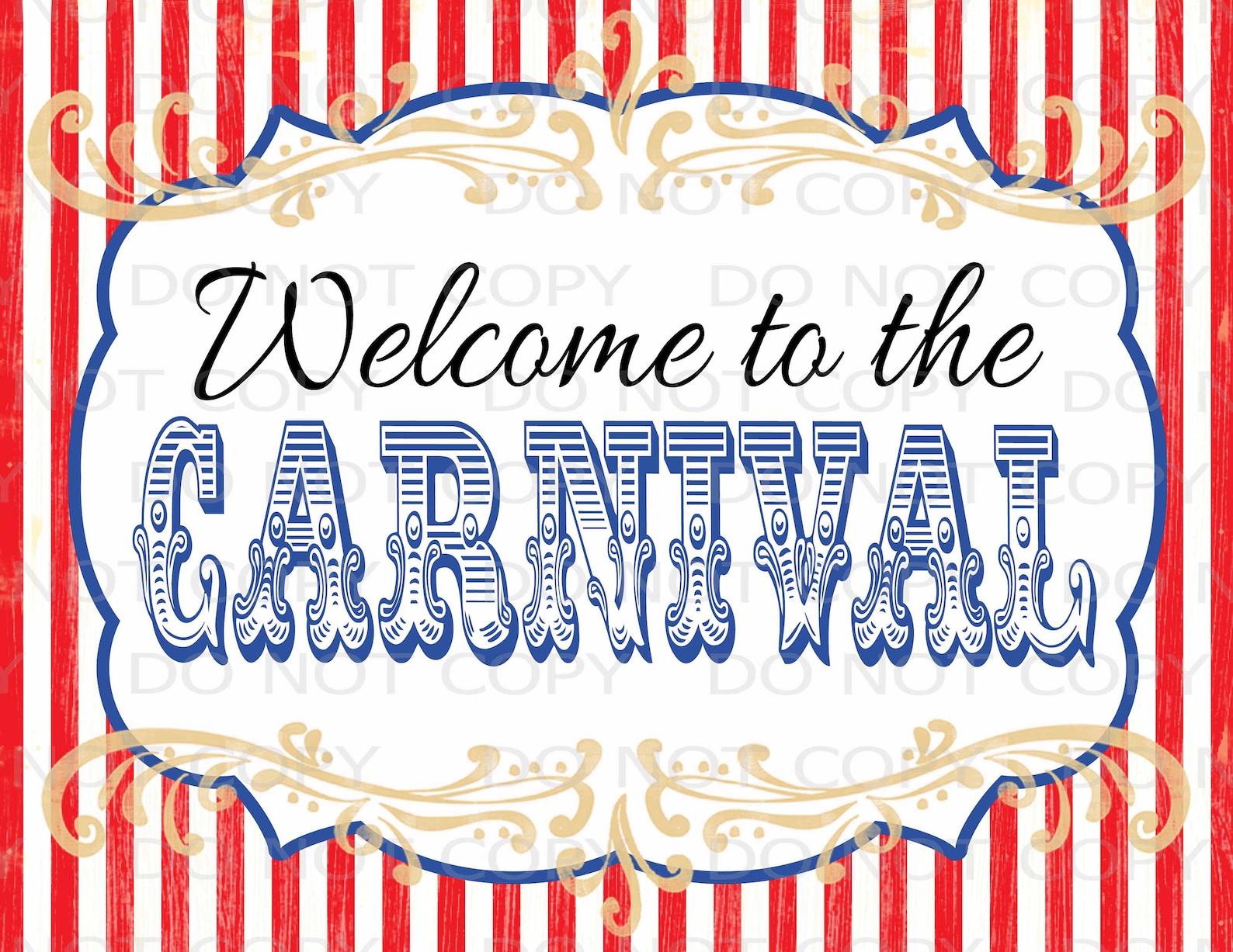 Printable DIY Vintage Circus Welcome to the Carnival sign - Etsy Italia
