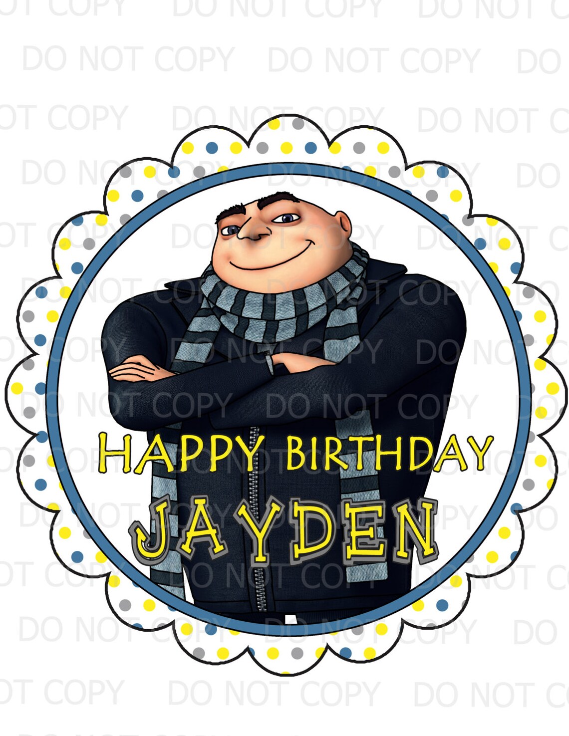 Printable DIY Personalized Gru Inspired Theme Birthday Party ...