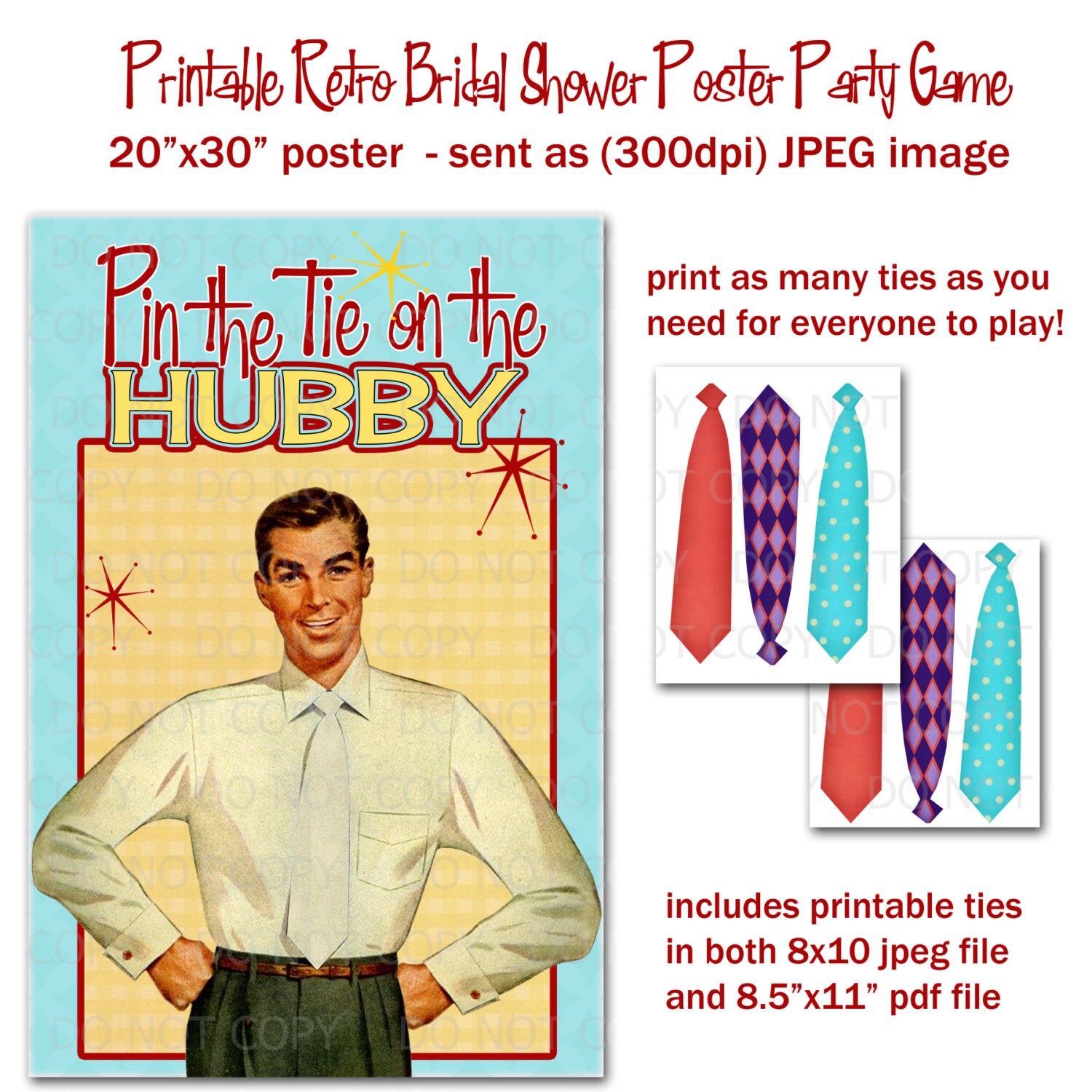 Paper And Party Supplies Wedding Shower Games Bs119 Retro Bridal Shower