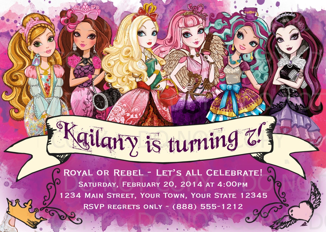 Printable DIY Royal Party Birthday Invitations - Etsy