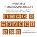 Printable DIY Thanksgiving Give Thanks Theme Holiday Banner - Etsy