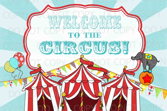 Printable DIY Welcome to the Circus Poster 36 X 24 | Etsy