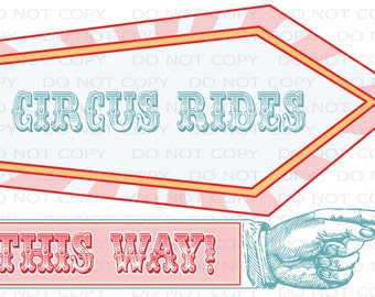 Directional Circus Sign - Etsy
