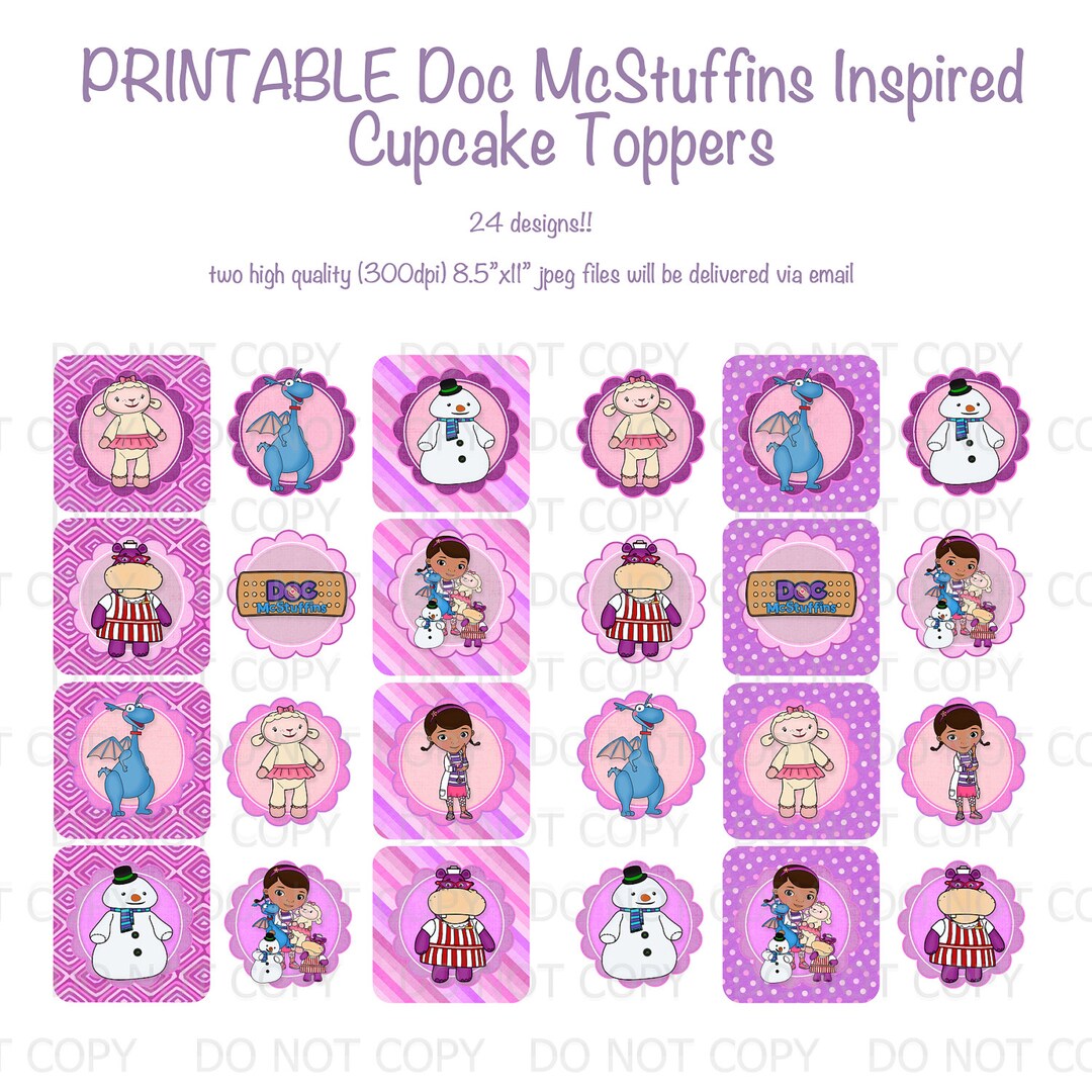 Printable DIY Doc Theme Cupcake Toppers - Etsy