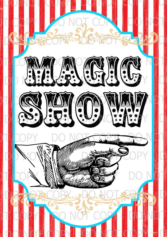 Printable DIY Vintage Circus Magic Show Sign A1 Size - Etsy